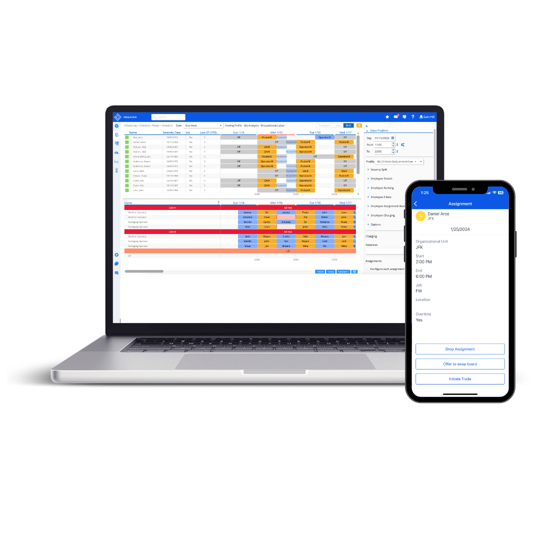 Food Processing Employee Scheduling Software | Indeavor